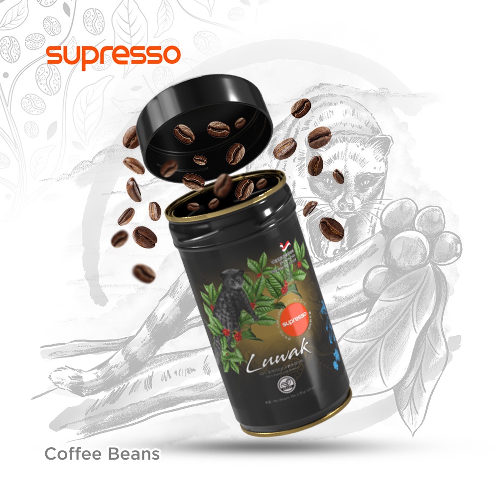 Jual Supresso Luwak Prestige Arabica Coffee Beans | Shopee Indonesia