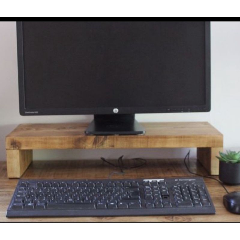 Jual dudukan monitor/meja monitor/stan komputer/meja komputer kayu ...