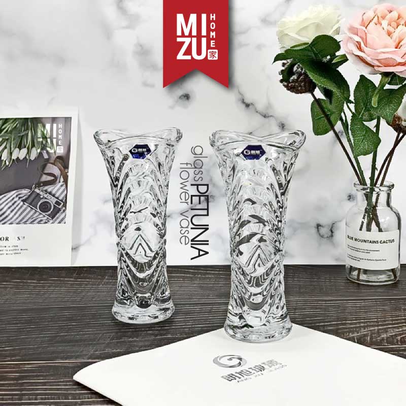 Jual MIZU PETUNIA Glass Flower Vase Vas Bunga Kaca Bening Pot Kembang ...