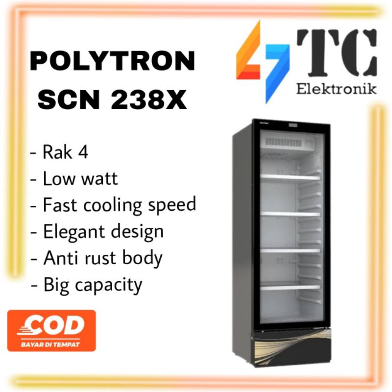 Jual Polytron Showcase SCN 238X Display Cooler - 261 Liter | Shopee ...