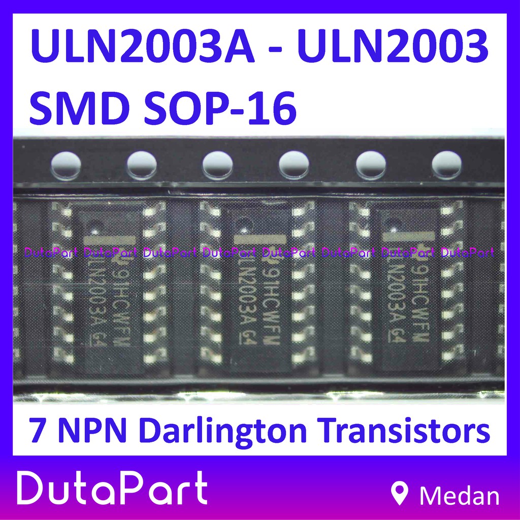 Jual ULN2003A ULN2003 SMD 7 NPN Darlington Transistor Array 0.5A 50V SOP-16 | Shopee Indonesia