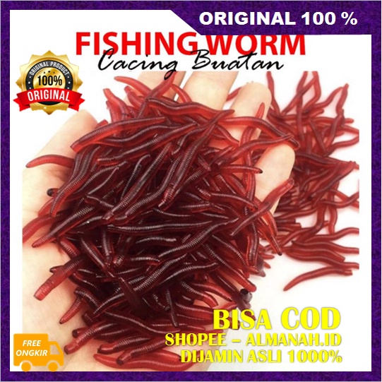 Jual [BISA COD] Fishing Worm 30 Pcs Fishing Worm Cacing Buatan Umpan ...