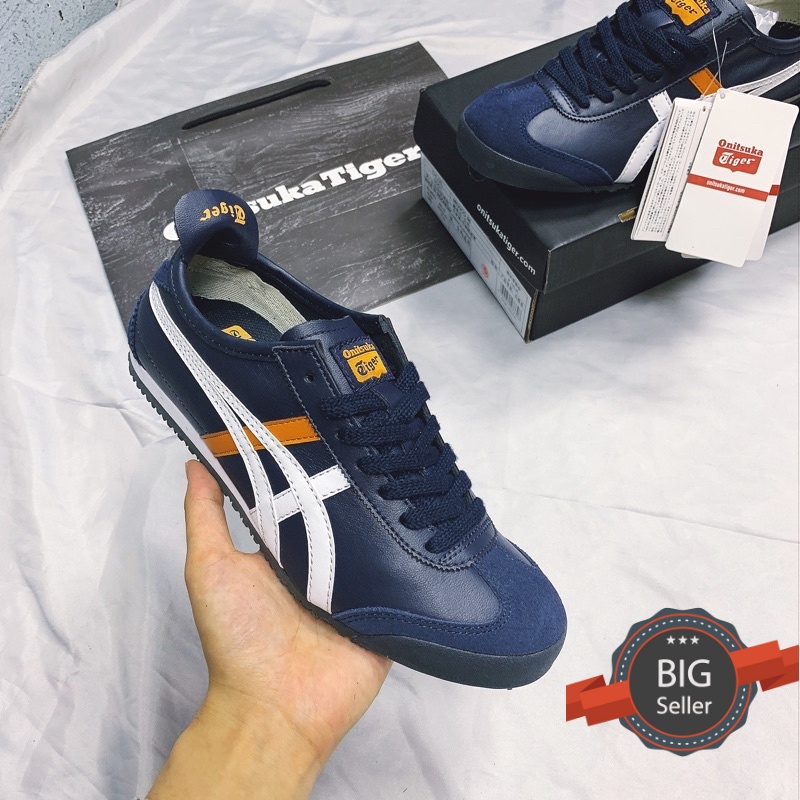 Jual Sepatu Onitsuka Tiger Mexico 66 Navy White Orange | Shopee Indonesia