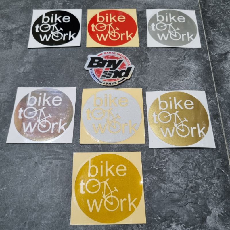 Jual STICKER STIKER BIKE TO WORK CUTTING | Shopee Indonesia