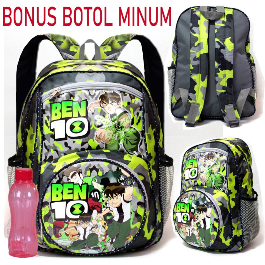 Jual Tas sekolah anak laki laki ben 10 sd Bonus Botol - Tas ransel sekolah - Tas Punggung Anak ...