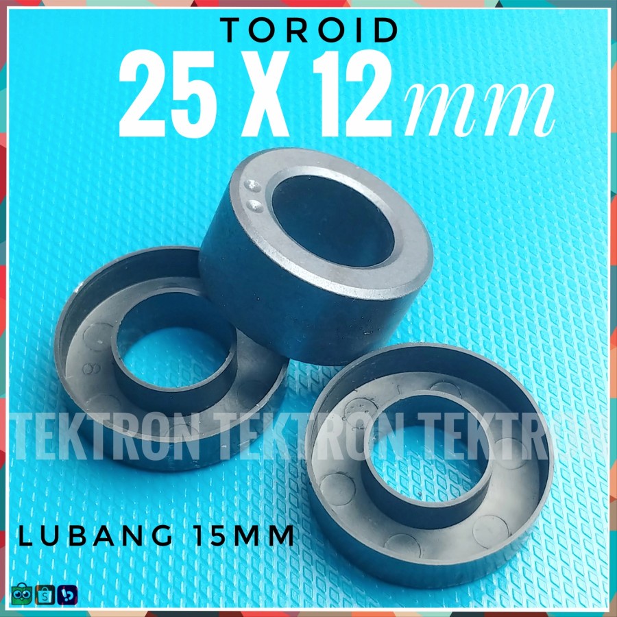 Jual Toroid Ferrite Core 25mm x 12mm lubang 15mm Ring Ferit 2.5cm 10l ...