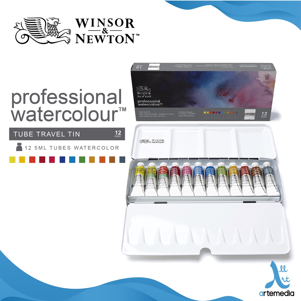 Jual Winsor & Newton Professional Watercolor 12 Tube Metal Box | Shopee ...