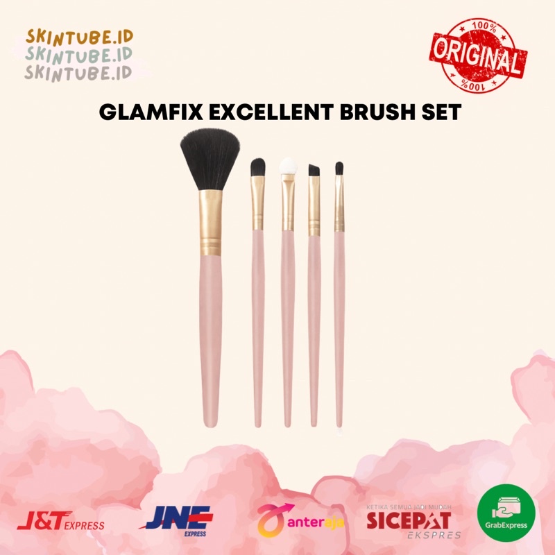 Jual Glamfix Brush Set Kuas Makeup isi 5pc Brush Murah | Shopee Indonesia