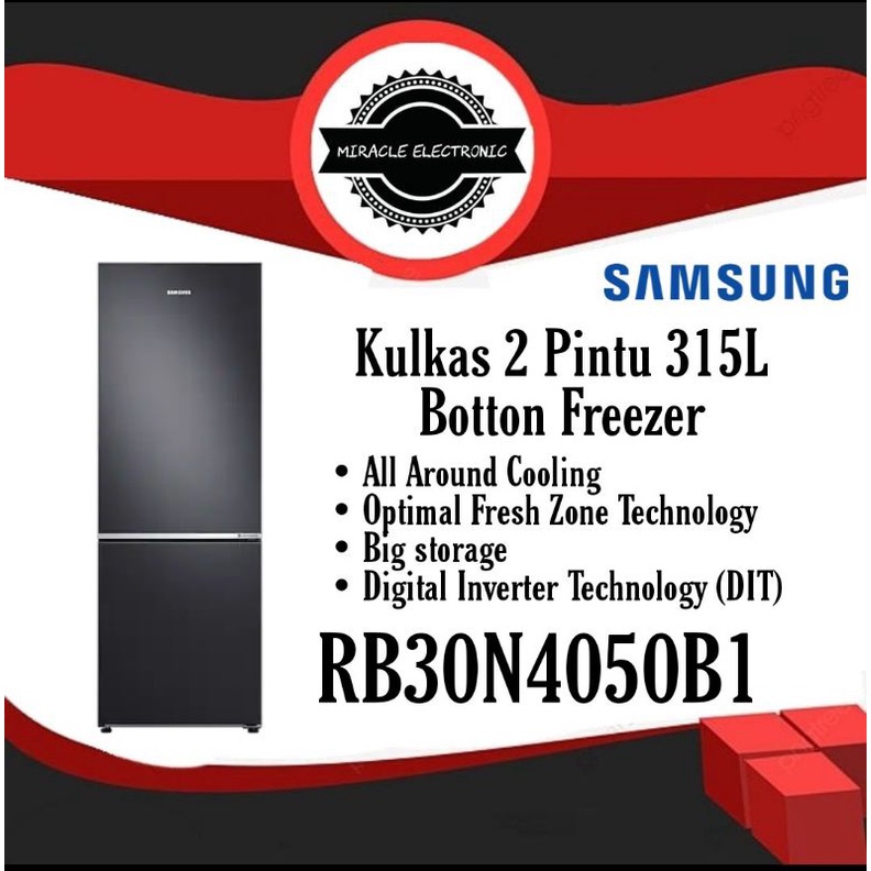 Jual SAMSUNG RB30N4050B1 Kulkas 2 Pintu 315L Botton Freezer All Around ...