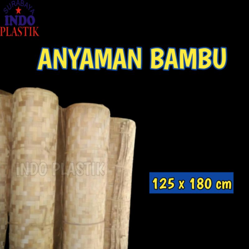 Jual ANYAMAN BAMBU 125 CM X 180 CM GEDEK GEDEG METERAN DINDING BAMBU ...