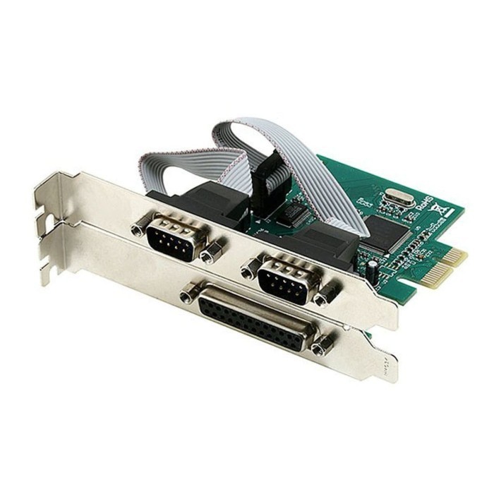 Jual Pci express x1 serial rs232 male 2x pararel female 1x io card - pci-e db25 parallel db9 rs ...