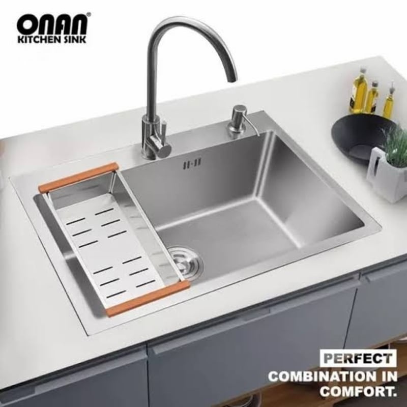 Jual Kitchen Sink Bak Cuci Piring Minimalis 1 lubang ONAN 7050 ...