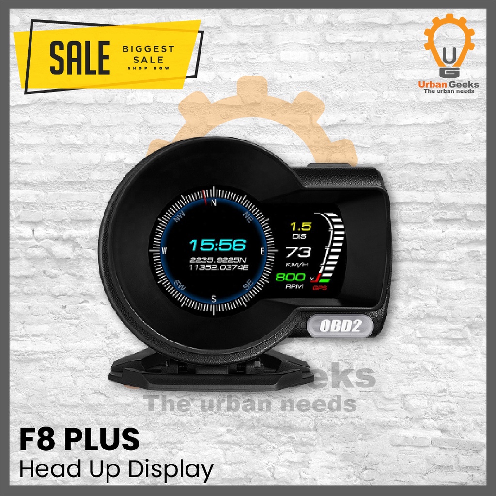 Jual Head Up Display F8 Plus HUD OBD2 SPEEDOMETER DIGITAL OBD | Shopee ...