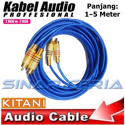 Jual Kabel Rca 2 ke 2 KITANI Audio Video Cable Male to Male 2R2 2RCA ...