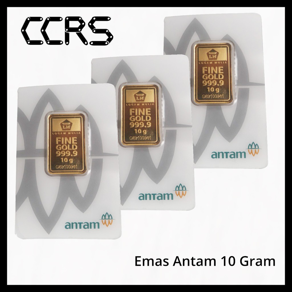 Jual ANTAM 10 Gram Emas Batangan Logam Mulia Emas Antam Gold Bar ...