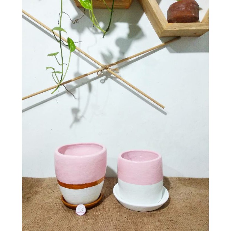 Jual pot bunga / pot gerabah / pot tanah liat custom 10-15 cm | Shopee ...