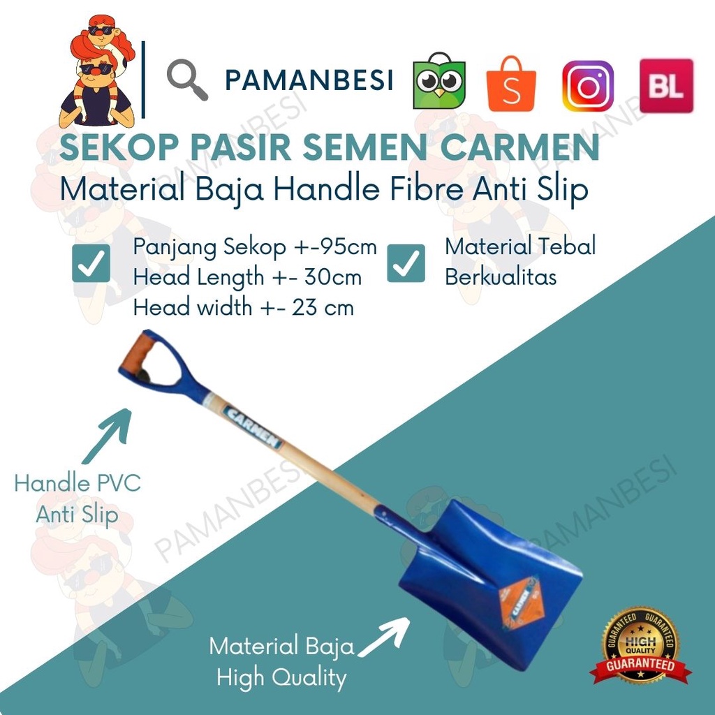 Jual Sekop Carmen Biru / Sekop Besar Export Quality | Shopee Indonesia