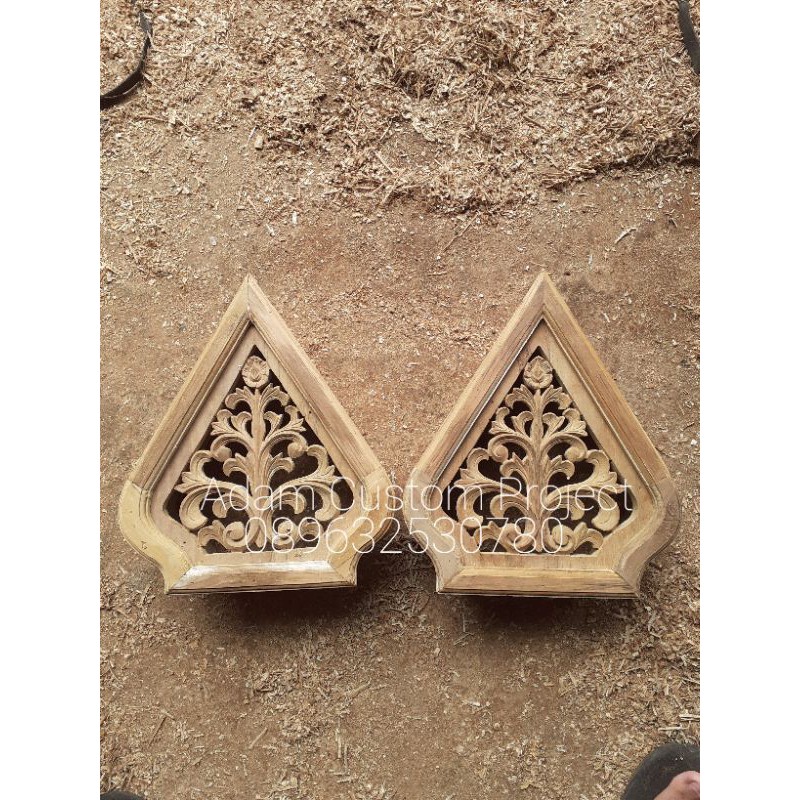 Jual Loster Ukir Kayu Jati Model Wayang Gunungan | Shopee Indonesia