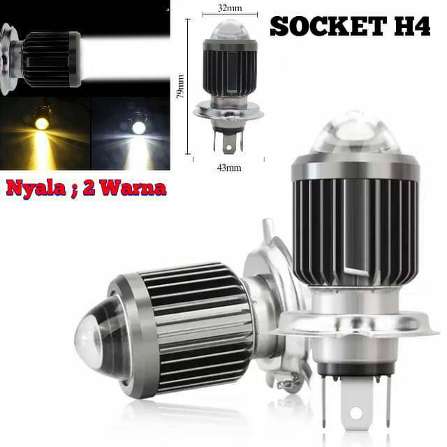 Jual Lampu Led H4 AES Dua Warna Laser Hi Lo 12v | Shopee Indonesia