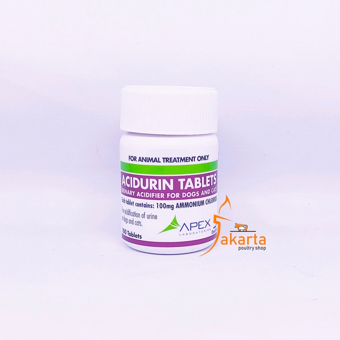 Jual Obat Anjing - Acidurin Tab (Urine Acidifier) - Obat Pengencer ...