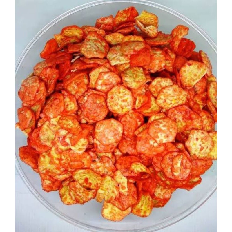 Jual 1kg opak medan mini opak Oji Oji pedas enak crispy | Shopee Indonesia