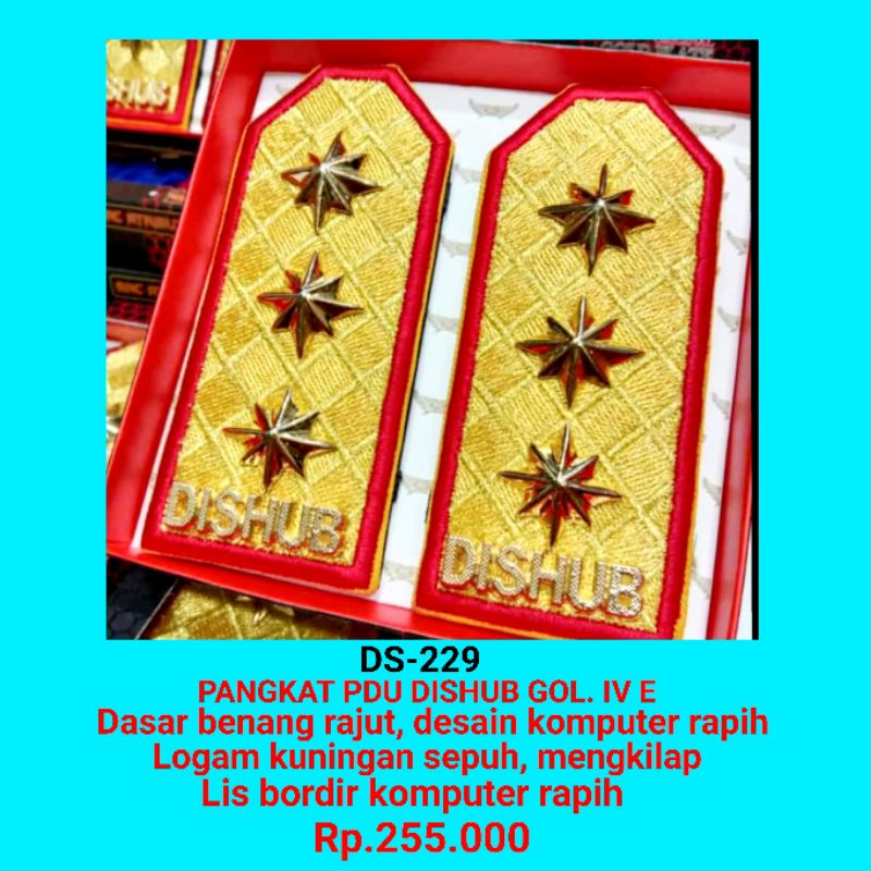 Jual ds-229 pangkat pdu dishub golongan 4 e pangkat pdu dishub bintang ...
