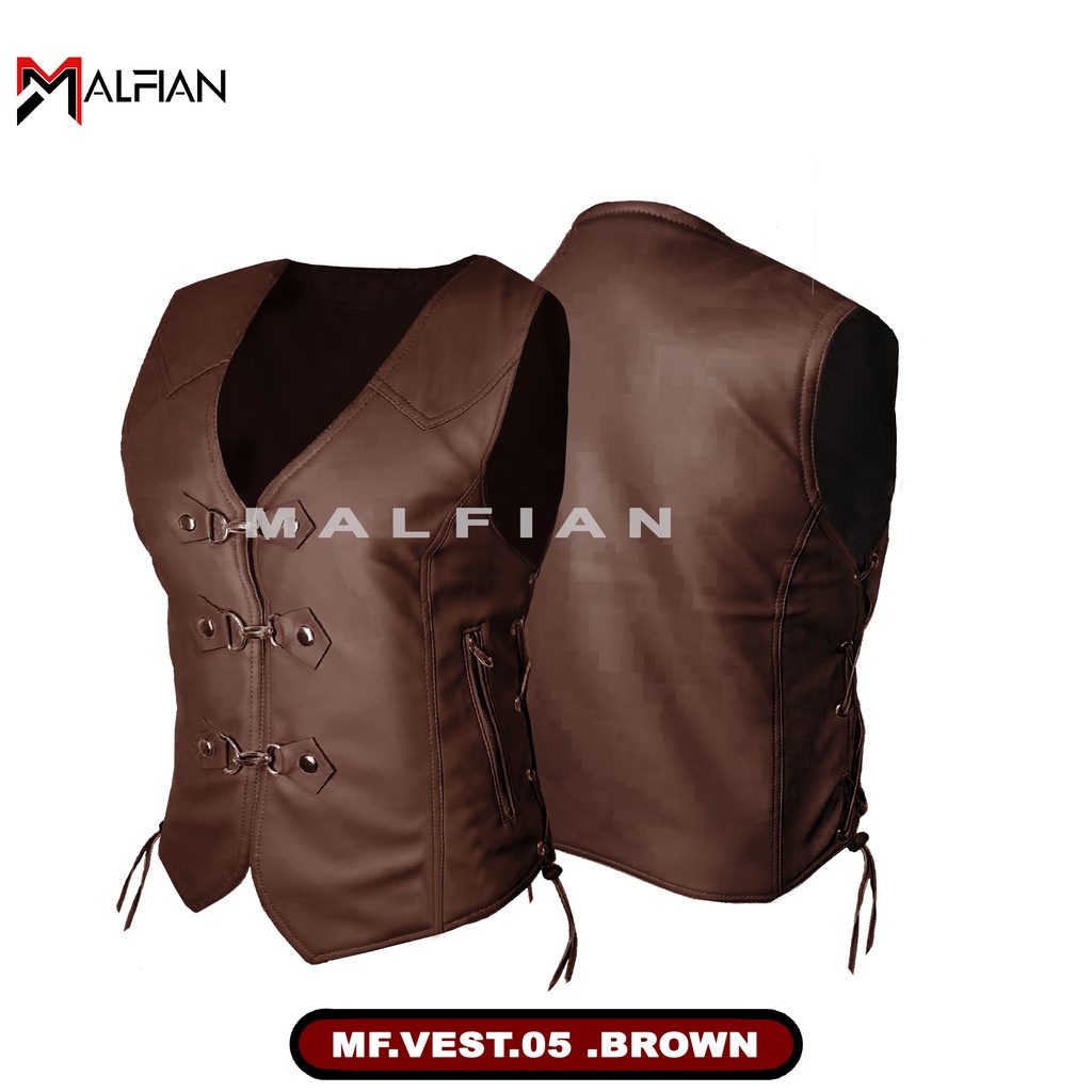 Jual Rompi Kulit Wanita Vest Wanita Kulit Sintetis Viena Faux Synthetic ...