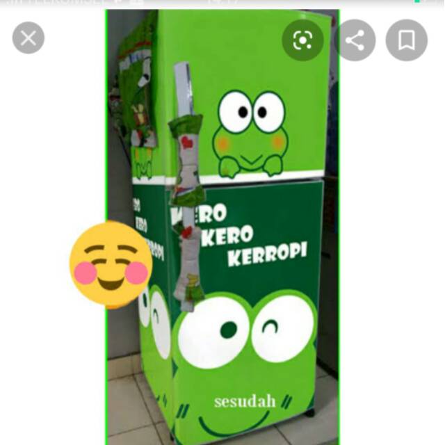 Jual Stiker kulkas 2 pintu motif kodok ngorek | Shopee Indonesia