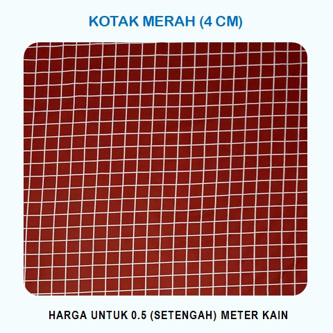 Jual Kain Polymicro Motif KOTAK : HITAM, PUTIH, ABU TUA, MERAH, BIRU ...