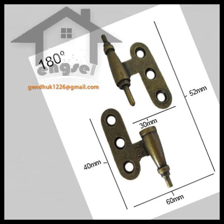 Jual Engsel lepas 75 x 66 mm/ engsel lemari / rolled hinge hardcase A.308 | Shopee Indonesia