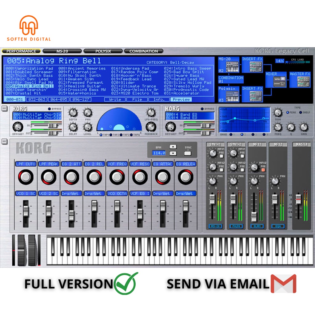 Jual KORG LegacyCell v1 VST Plugin Polysix dual-effects processor for even more dynamic and ...