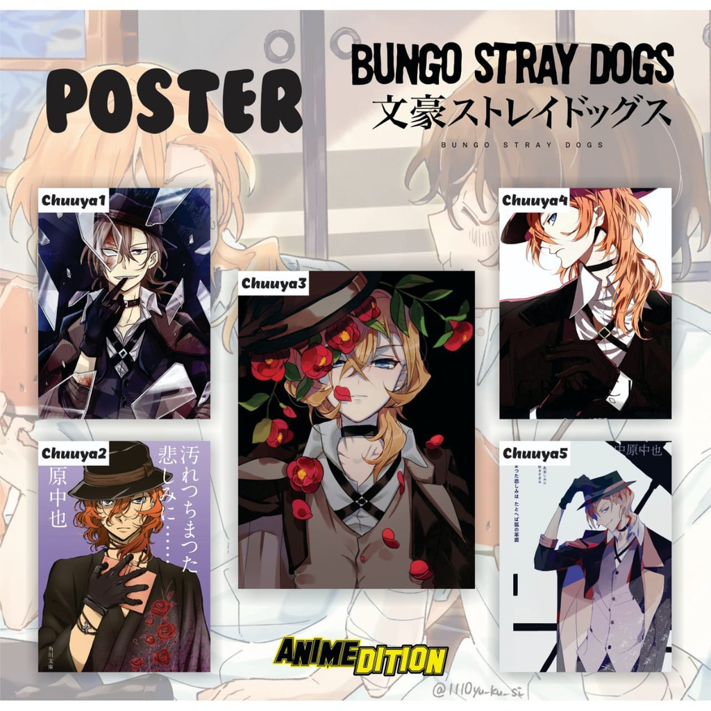 Jual Poster Anime Chuuya Nakahara Bungou Stray Dog Hiasan Kamar Wall ...
