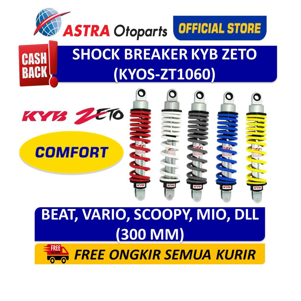 Jual SHOCK BREAKER KAYABA ZETO (S Series) Mio, Xeon, Fino, Vario, Beat, Scoopy, Spacy KYOS ...