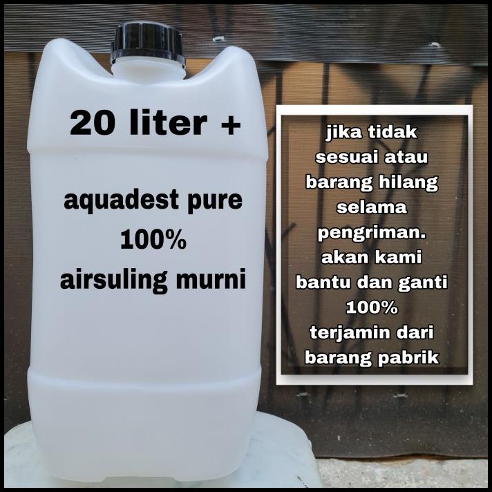 Jual Aquadest / aquadest 20 liter aquades 20 liter ph food air suling | Shopee Indonesia