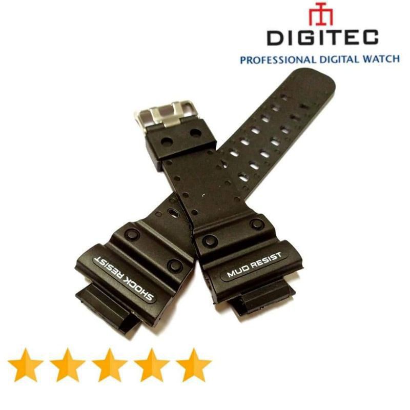 Jual strap tali jam tangan digitec 2012 digitec DG-2012T hitam | Shopee ...