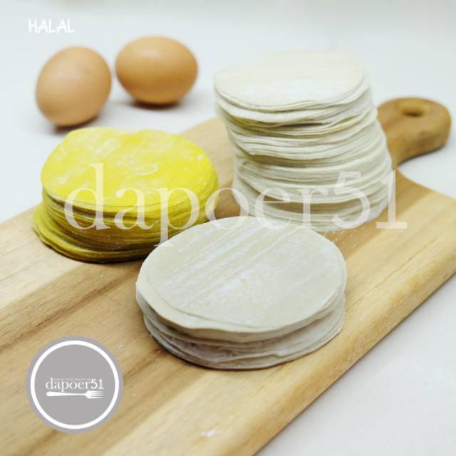 Jual Kulit dimsum/swekiaw tipis, lembut & enak dia. 8 cm, 50 lembar ...