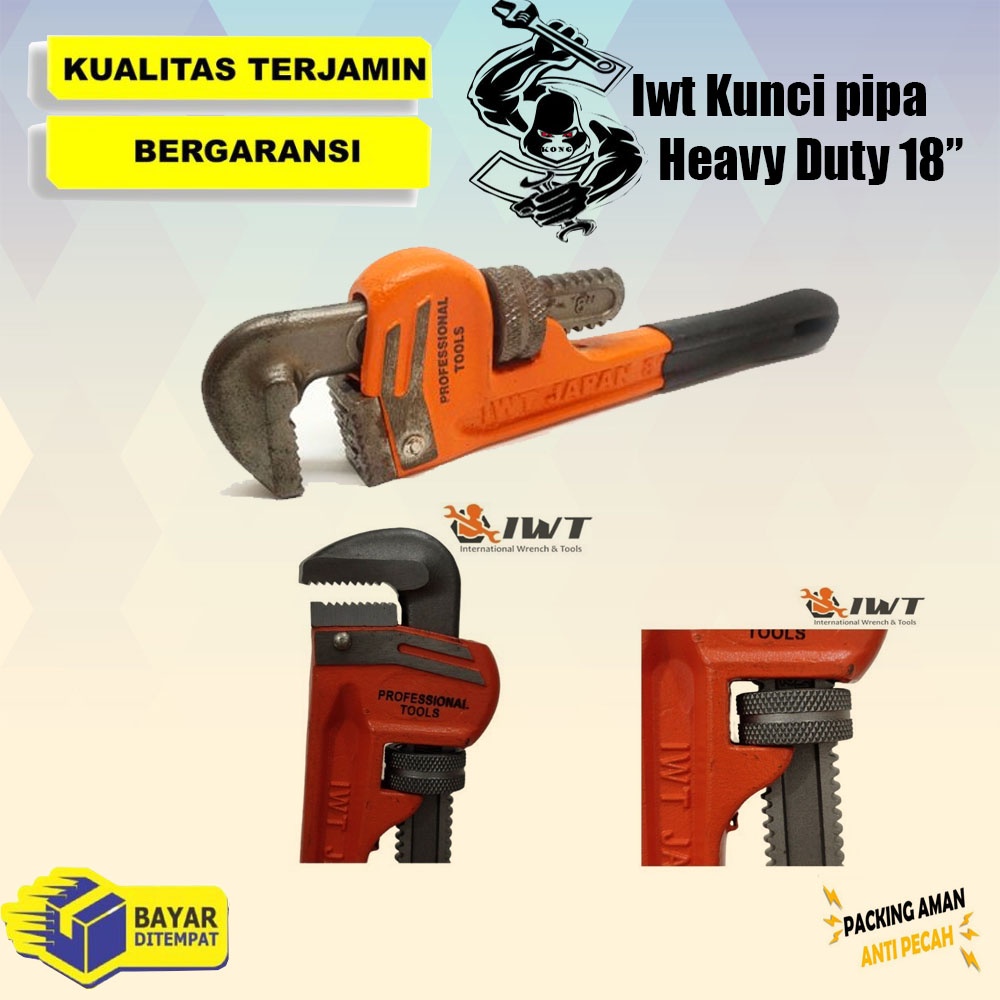 Jual Kki05 Kunci Pipa 18 Inch / Iwt Pipe Wrench 18" / Kunci Pipa 18 ...