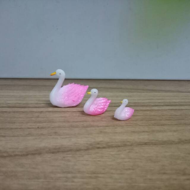 Jual HIASAN/TOPPER KUE ANGSA PINK ISI 3 / HIASAN KUE ANGSA SET 3 ...