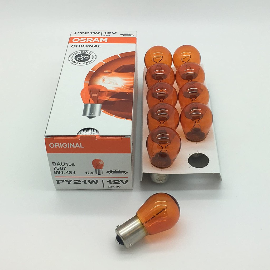 Jual Lampu Sein / Sen / Sign Mobil PY21W BAU15S Amber - Osram 7507 | Shopee Indonesia