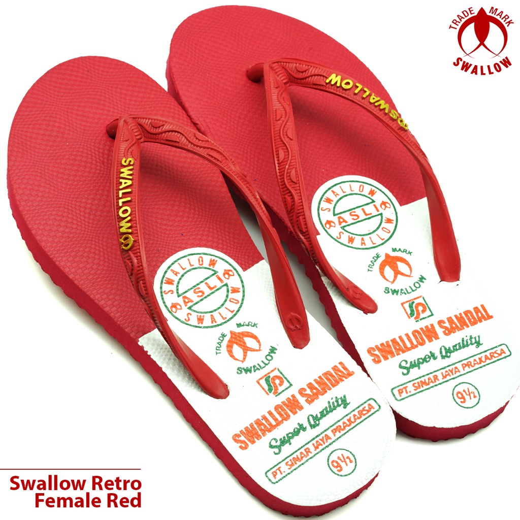 Jual Sandal Jepit Wanita Swallow Retro Ladies Asli Tidak Licin Swalow ...