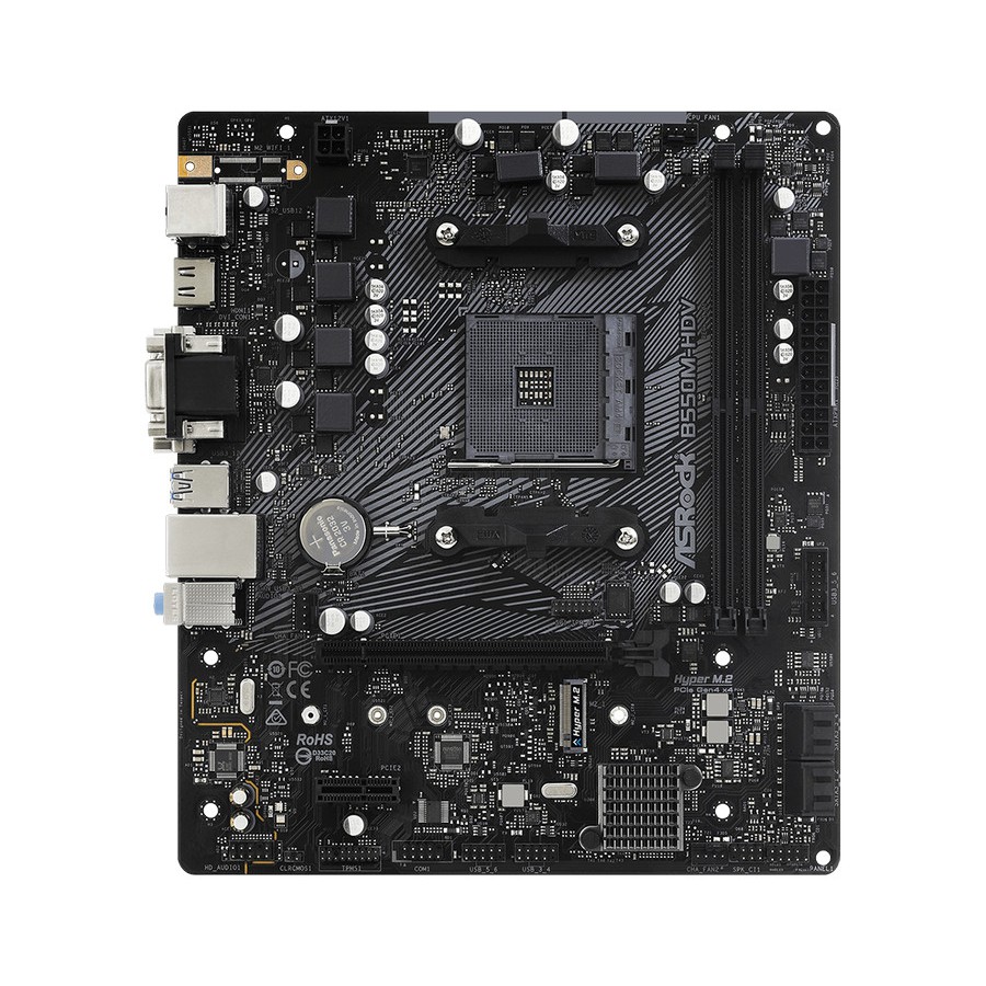 Jual ASRock B550M-HDV (AM4, AMD Promontory B550, DDR4, USB3.2, SATA3 ...