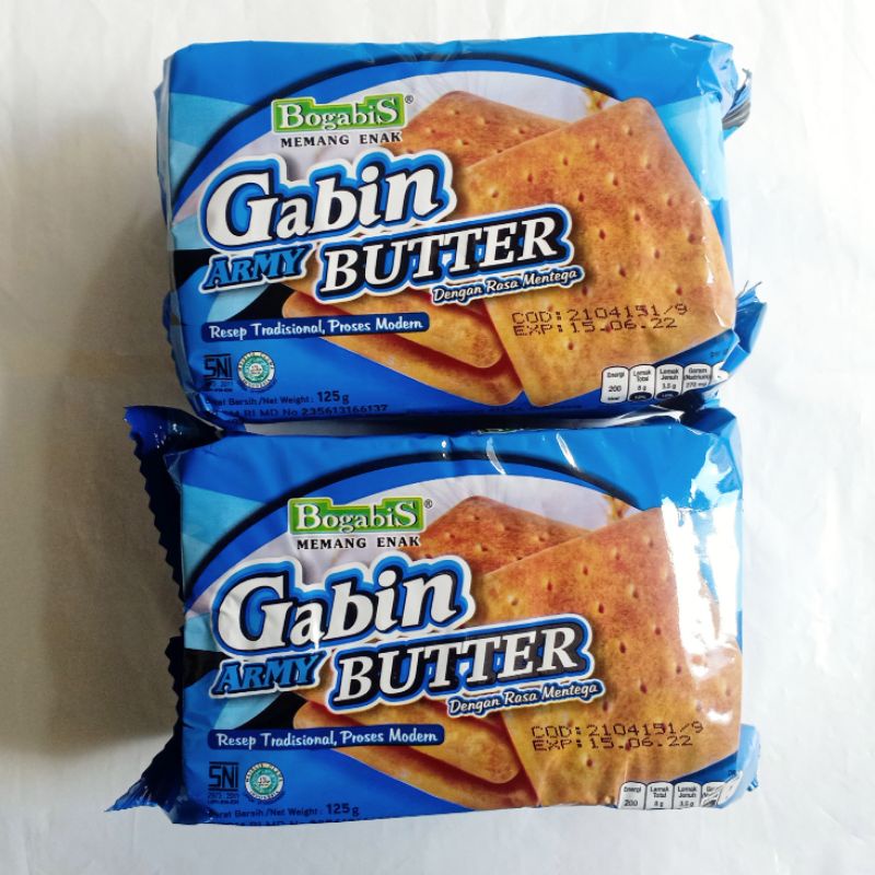Jual Bogabis Gabin Army Butter dengan Rasa Mentega 125gr | Shopee Indonesia