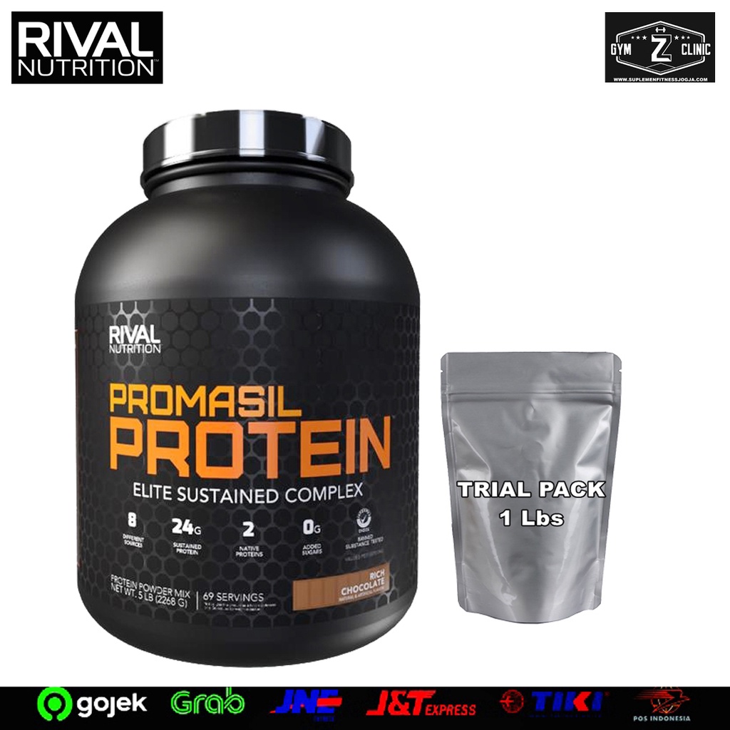 Jual RIVAL NUTRITION PROMASIL Protein Trial Pack 1lbs 1lb Whey protein ...