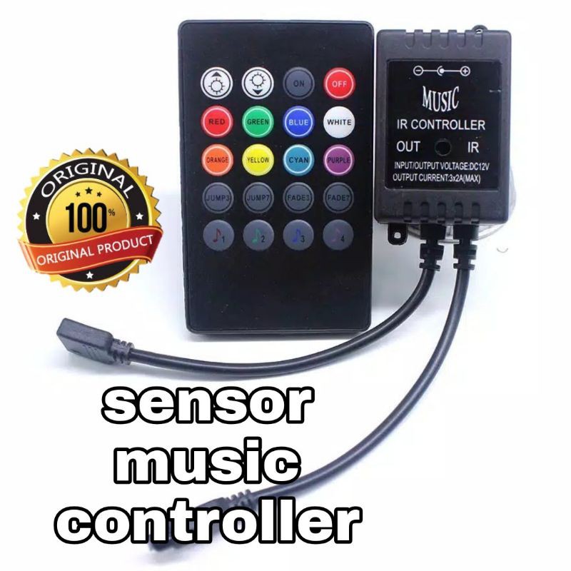 Jual RGB CONTROLLER REMOTE MUSIC SENSOR original | Shopee Indonesia