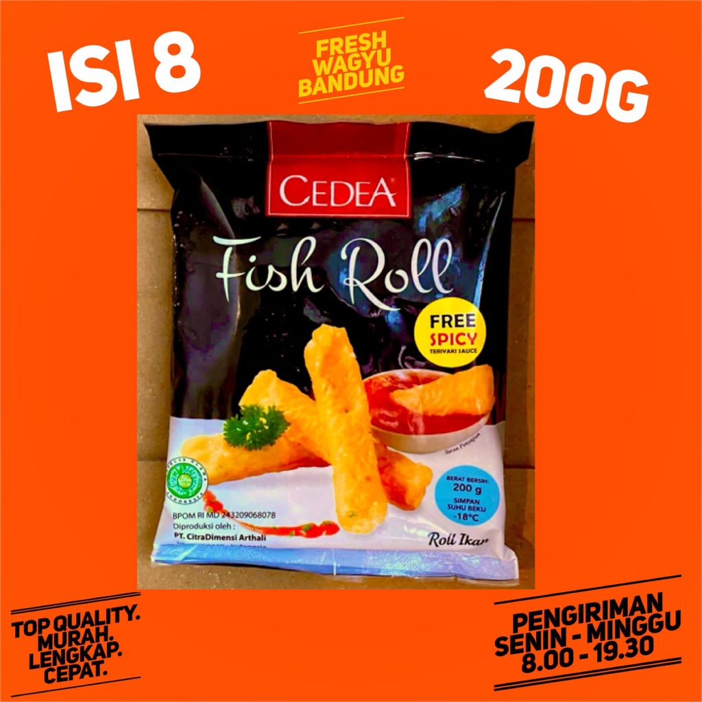 Jual CEDEA FISH ROLL 200G KEKIAN IKAN ROW SUKI SHABU STEAMBOAT HALAL ...