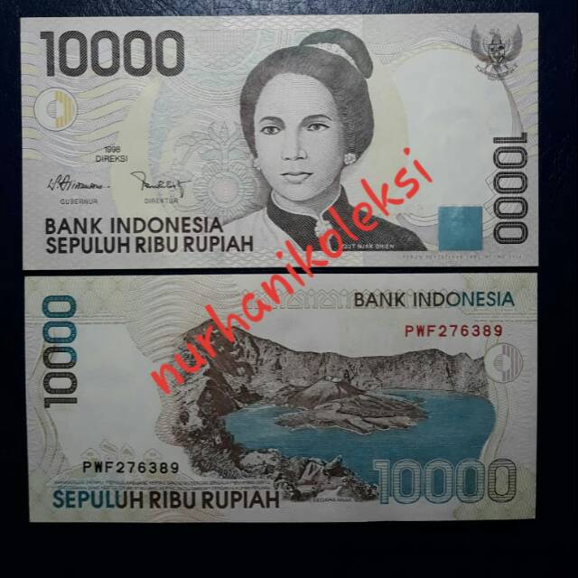Jual UANG KUNO 10000 RUPIAH CUT NYAK DHIEN TH 1998)UANGKUNO/UANGKOLEKSI ...