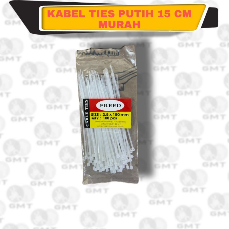 Jual KABEL TIES TALI RIVET SERBAGUNA MURAH HITAM & PUTIH 10 CM 15 CM ...