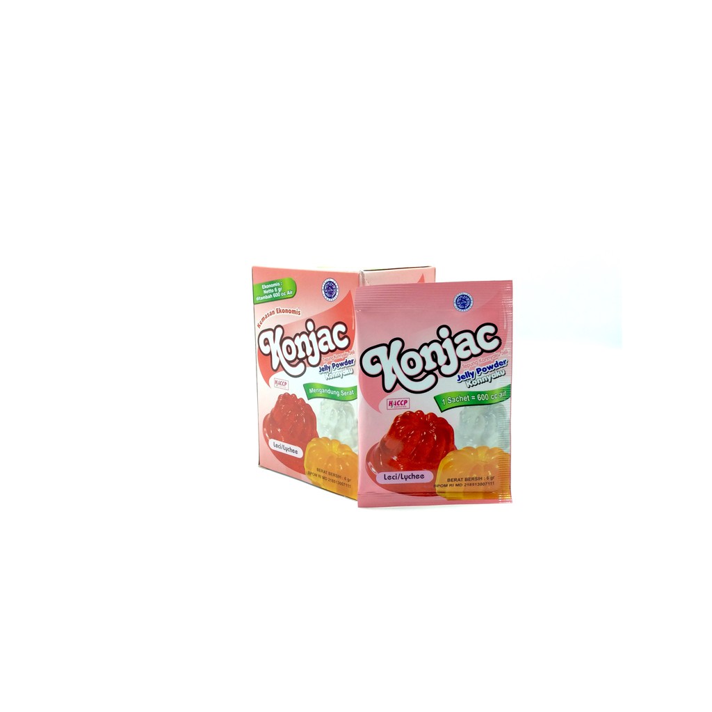 Jual KONJAC JELLY KONYAKU LECI / LYCHEE (12 SACHET x 6 GR) | Shopee ...