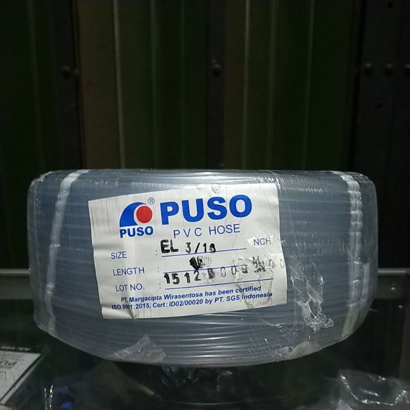 Jual SELANG AIR PUMP AIRATOR AERATOR BENING MERK PUSO 3/16 PER ROLL ...