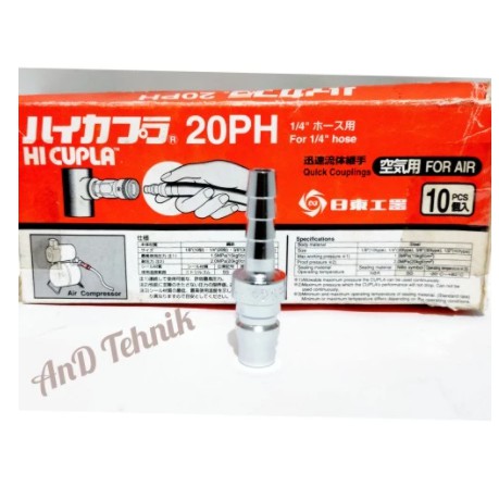Jual Quick Coupler Nitto Kohki 20PH / Kopler Angin Nitto PH20 Made In ...
